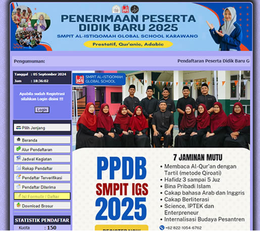 PPDB ONLINE SMPIT AL ISTIQOMAH GLOBAL SCHOOL